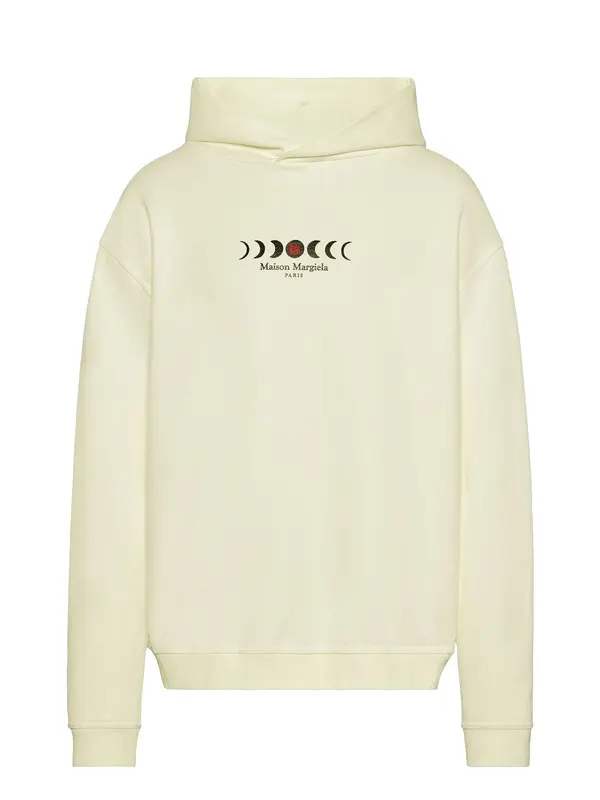 MAISON MARGIELA Logo-print Hoodie - Neutrals
