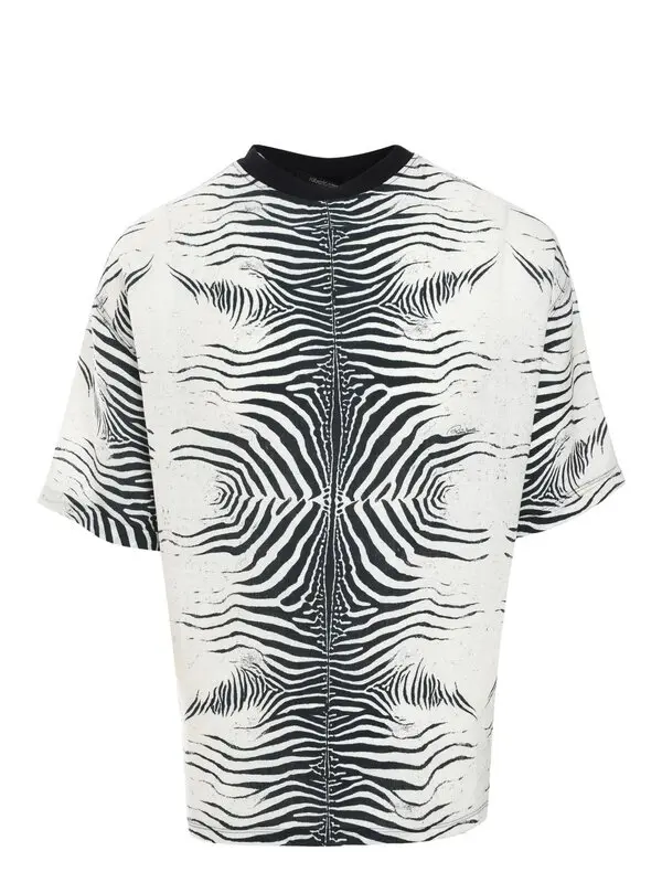 Roberto Cavalli Zebra-print T-shirt - White