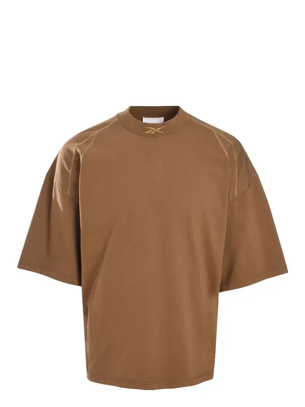 REEBOK Cotton T-shirt - Brown