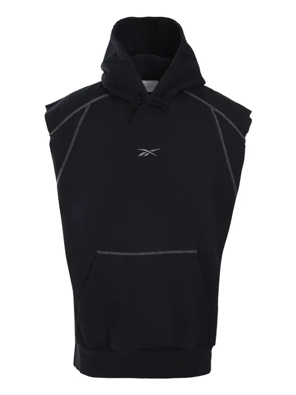 REEBOK Sleeveless Hooded T-shirt - Black