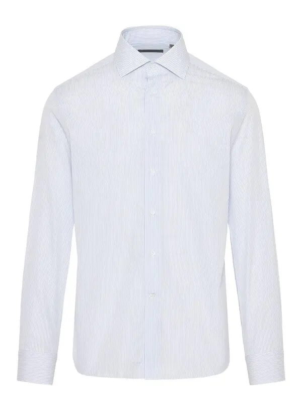 Corneliani Striped Button-up Shirt - Blue