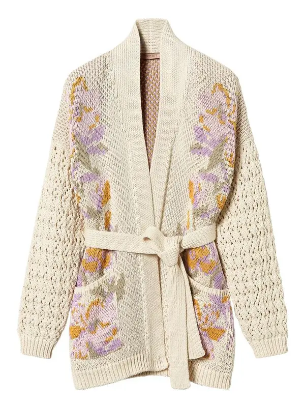 TWINSET Floral-motif Cardigan - White