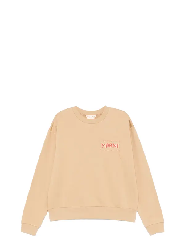 Marni Jersey-texture Sweatshirt - Neutrals