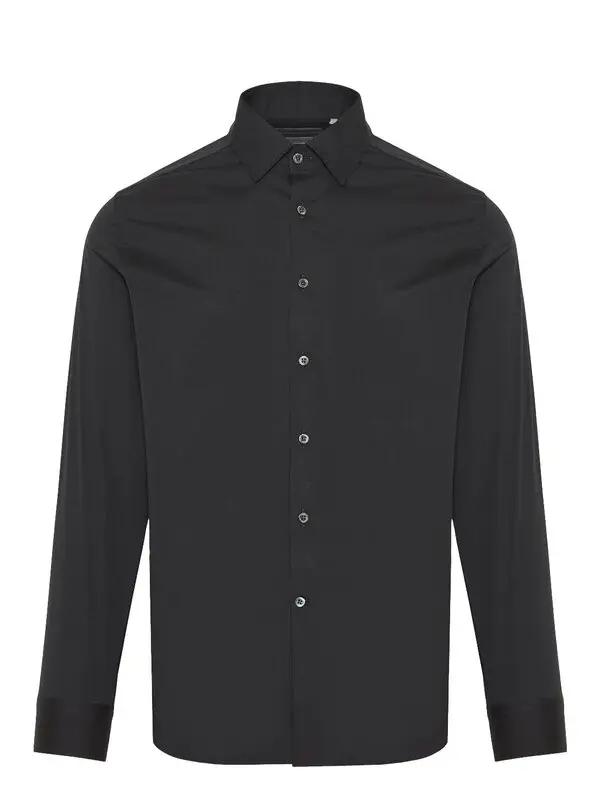 Corneliani Poplin Shirt - Black