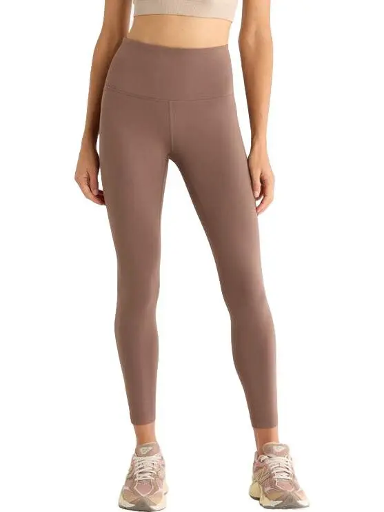 Zella Live In High Waist 7/8 Leggings - Brown Quartz