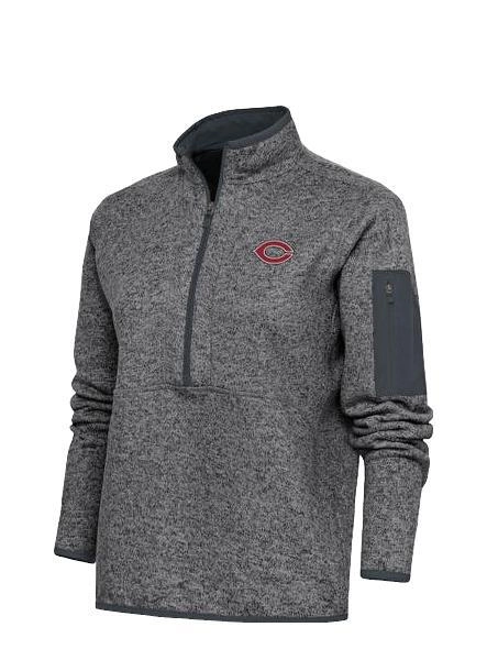 ANTIGUA Uchicago Maroons Fortune Half-zip Pullover Jacket - Heather Gray