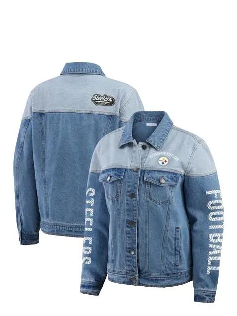 WEAR BY ERIN ANDREWS Pittsburgh Steelers Jacket - Denim
