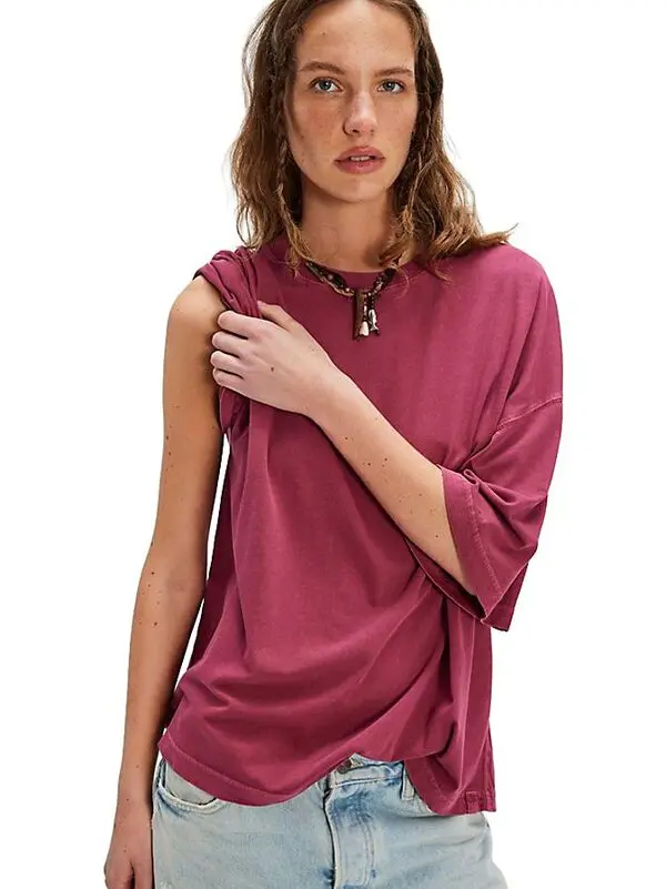 Free People We The Free Perfect Oversized Tee - Glass Roses