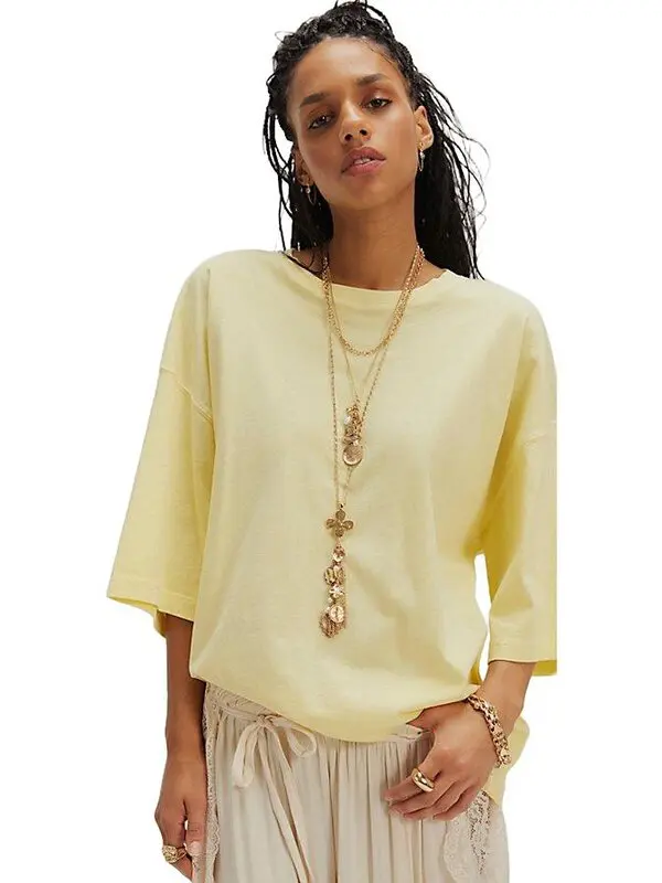 Free People We The Free Perfect Oversized Tee - Sunny Shine