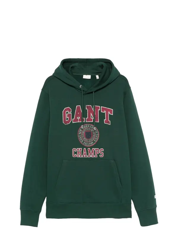Gant Logo-print Hoodie - Green