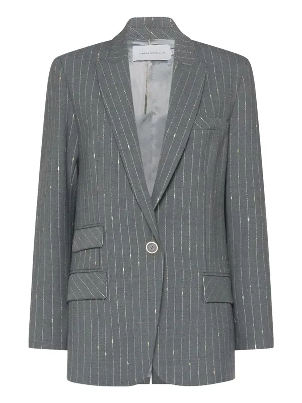 SIMONA CORSELLINI Single-breasted Blazer - Grey