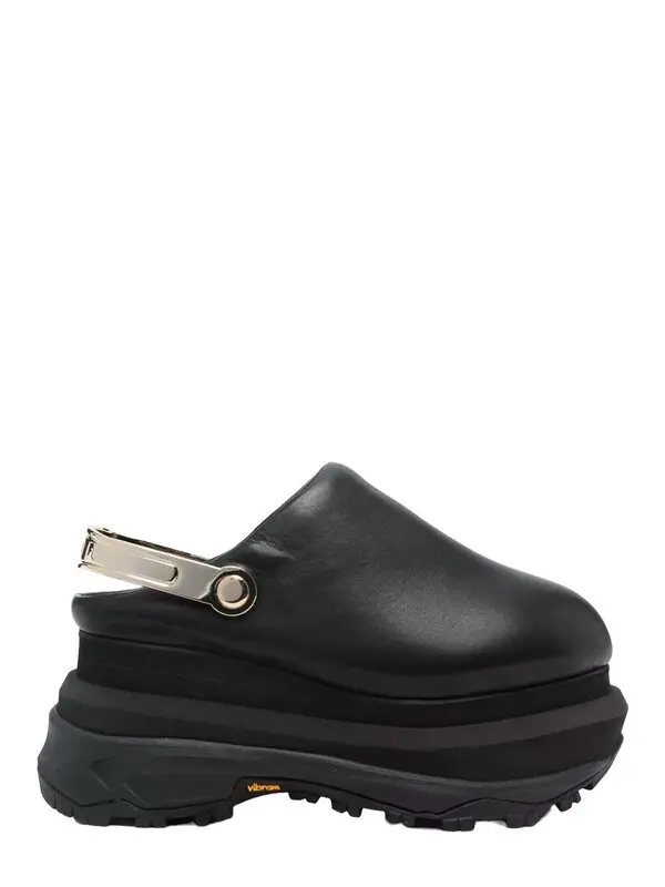 Sacai Sabot Wedge Clogs - Black
