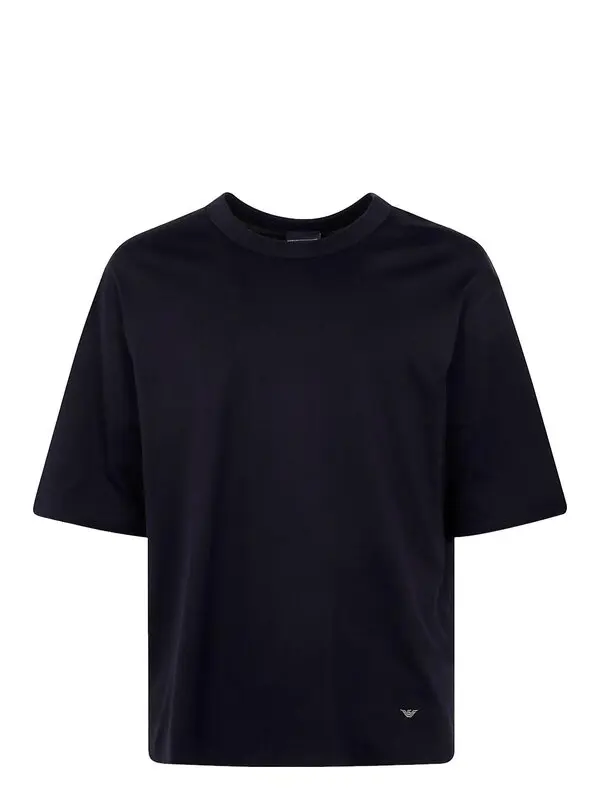 Emporio Armani Logo-appliqué Cotton T-shirt - Black