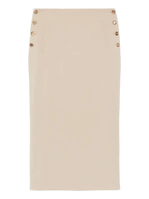 Moschino Virgin-wool Midi Skirt - Neutrals