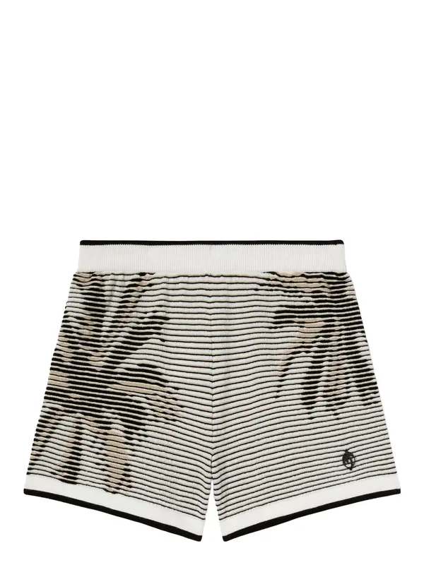 Palm Angels Palms Jacquard Knitted Shorts - White