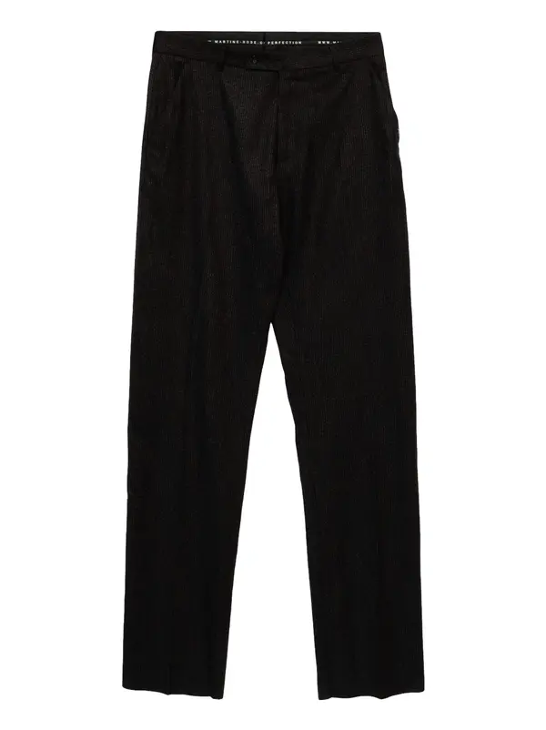 Martine Rose Striped Straight-leg Trousers - Black