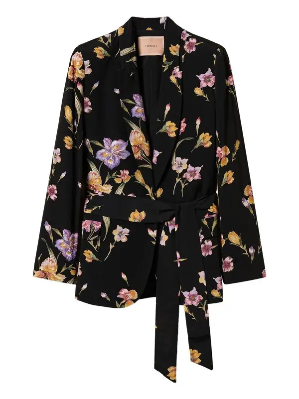 TWINSET Floral-print Jacket - Black