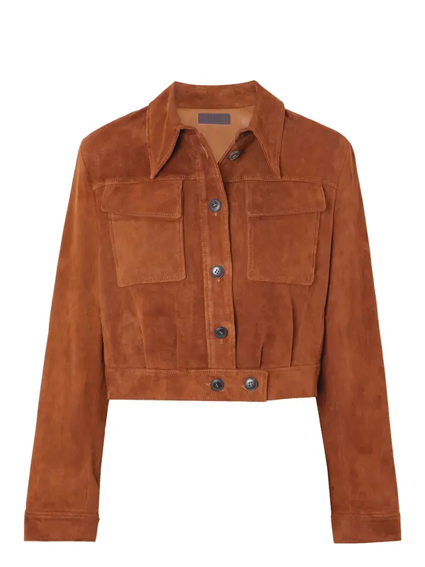 Stouls Léoncino Cropped Suede Jacket - Brown