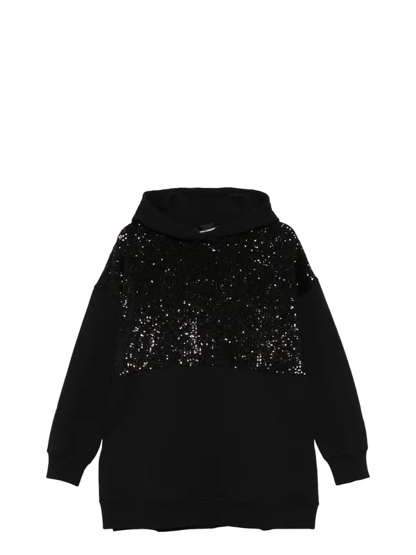 Karl Lagerfeld Sequinned Hoodie - Black