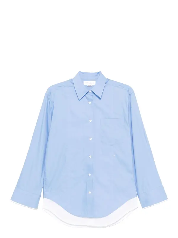 Victoria Beckham Double-layered Oxford Shirt - Blue