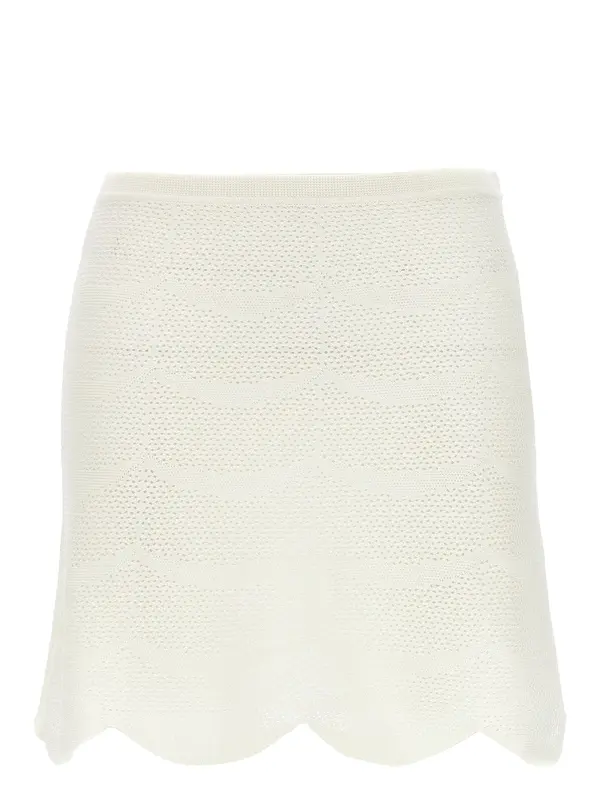 TOM FORD Crochet Mini Skirt - White