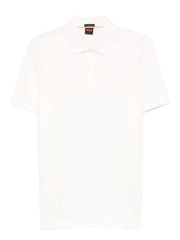 BOSS Logo-embroidered Polo Shirt - White