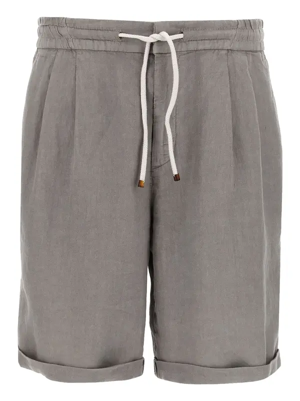 Brunello Cucinelli Linen Shorts - Grey