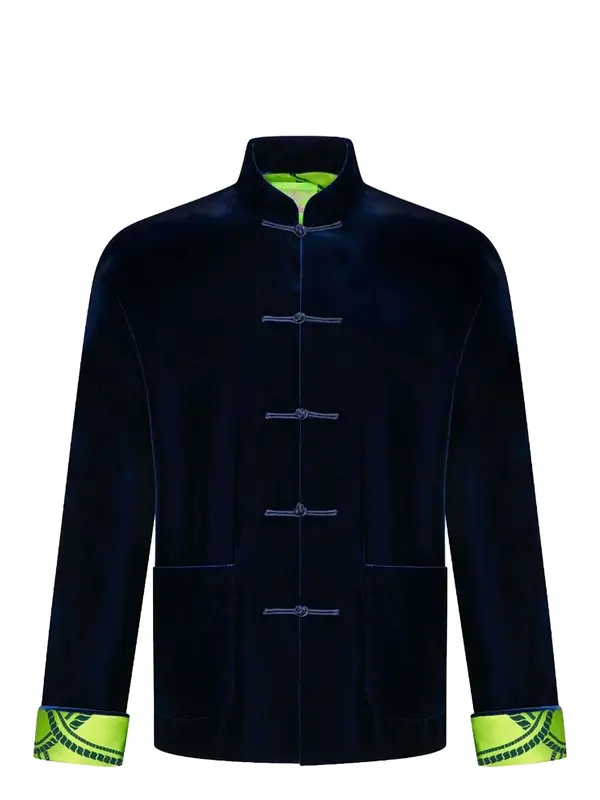 Shanghai Tang Velvet Jacket - Blue