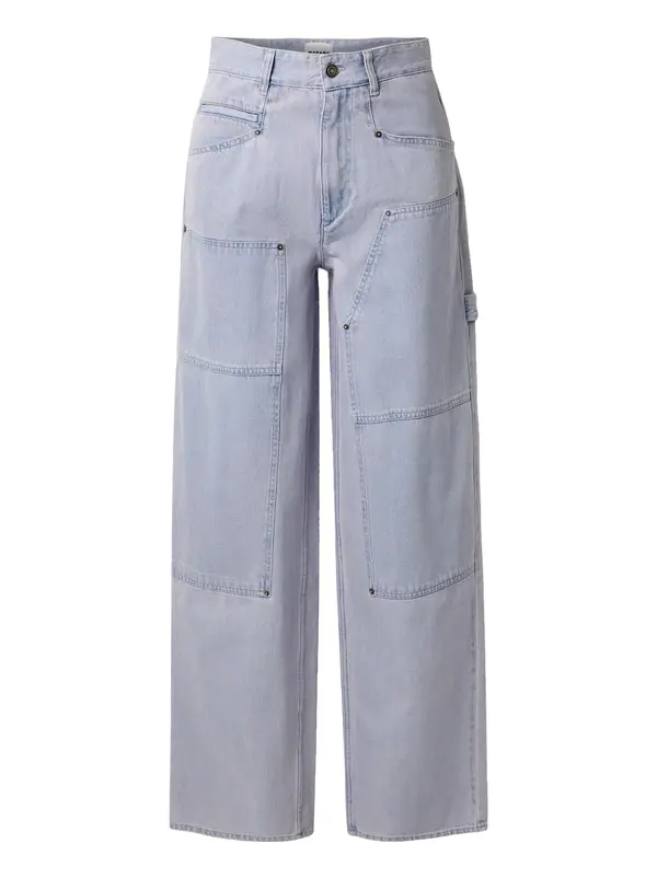 MARANT ETOILE Ophra High-rise Straight-leg Cargo Jeans - Blue