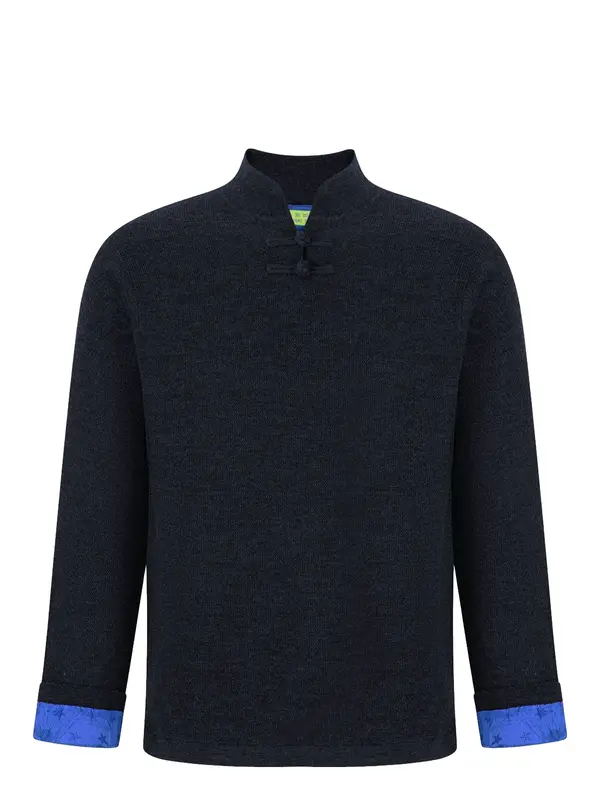 Shanghai Tang Silk-lined Jumper - Blue