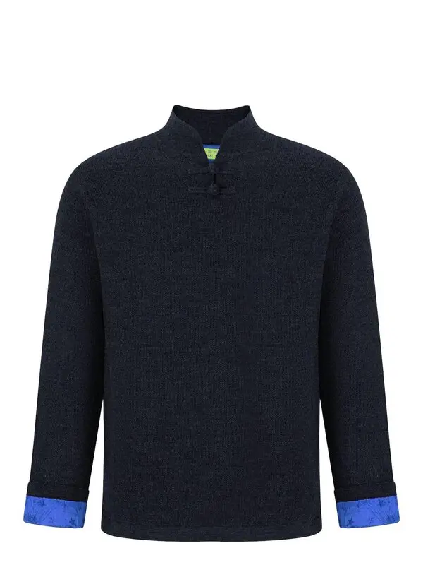 Shanghai Tang Silk-lined Jumper - Blue