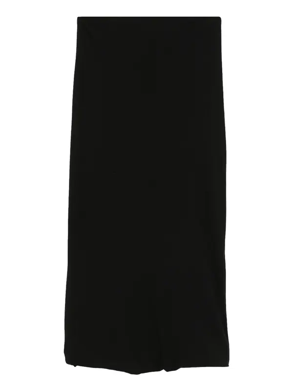 JIL SANDER Crepe Midi Skirt - Black