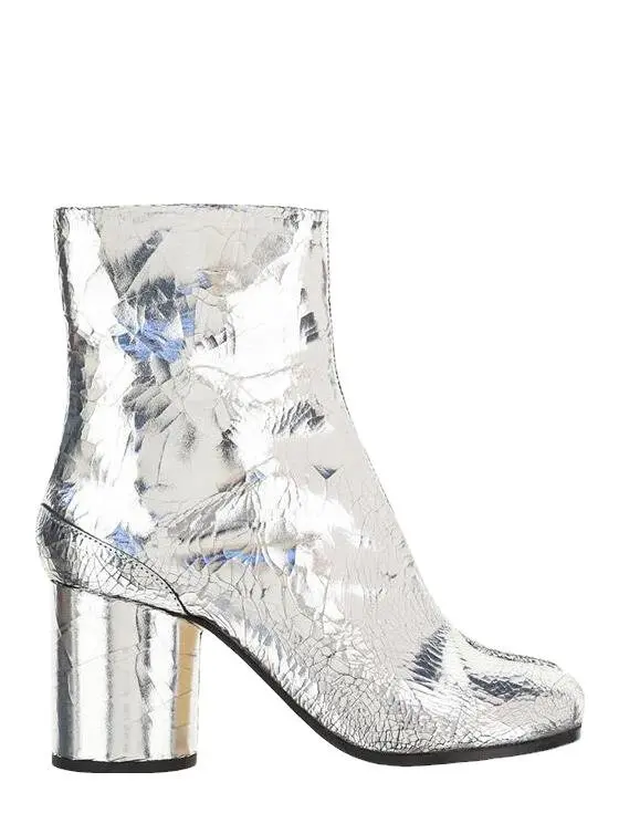 MAISON MARGIELA Leather Tabi Ankle Boots - Grey