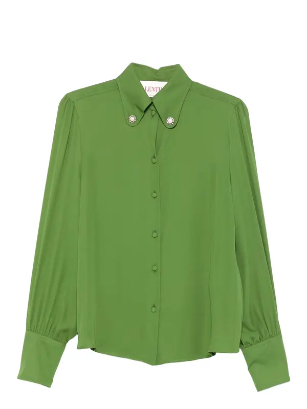 Valentino Garavani Silk Blouse - Green