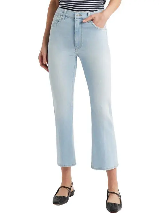 FRAME The Reboot High-rise Cropped Flare Jeans - Float