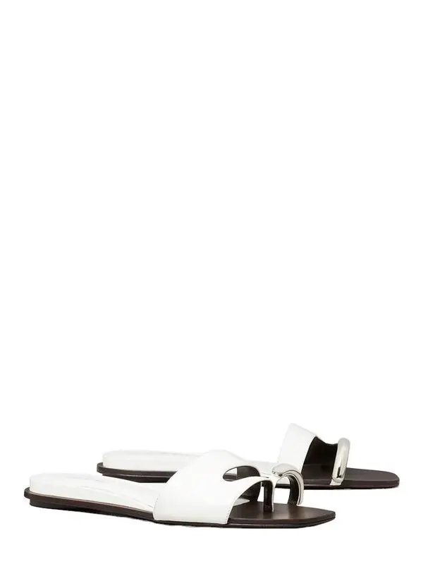 Tory Burch Pierced Slide - White/silver