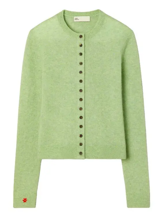 Tory Burch Cashmere Silk Cardigan - Jade