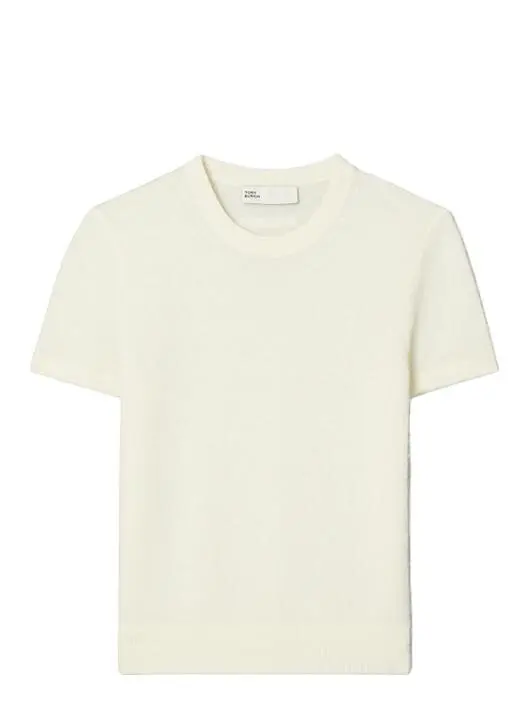 Tory Burch Cashmere Silk T-shirt - Ivory