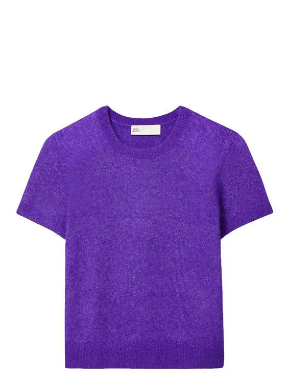 Tory Burch Cashmere Silk T-shirt - Royal Purple