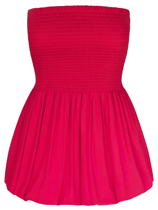 SIMONMILLER Via Strapless Dress - Red