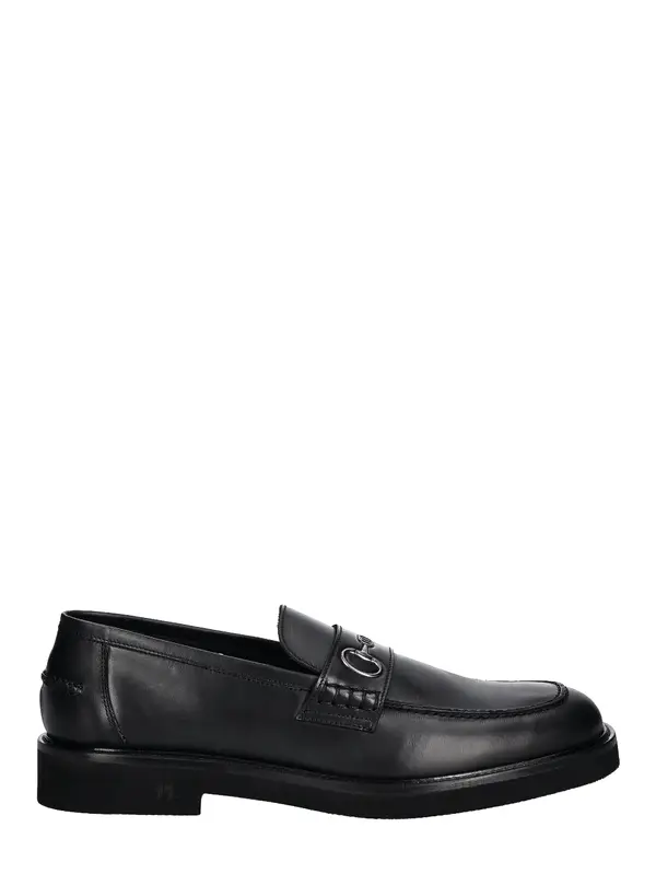 Karl Lagerfeld Leather Loafers - Black