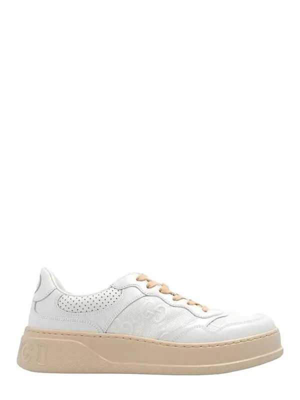 Gucci Gg Embossed Sneakers - White