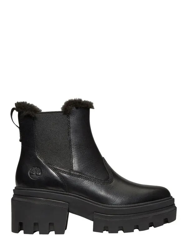 Timberland Chelsea Boots With Fur Trim - Black