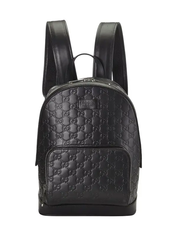 Gucci Guccissima Leather Backpack - Black