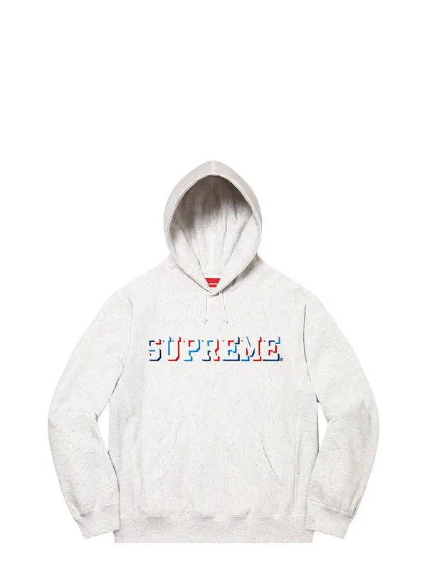 Supreme Drop Shadow Hooded Sweatshirt - Grey
