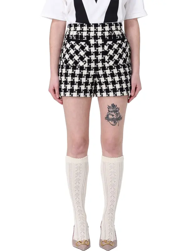Valentino Garavani Houndstooth Shorts - White