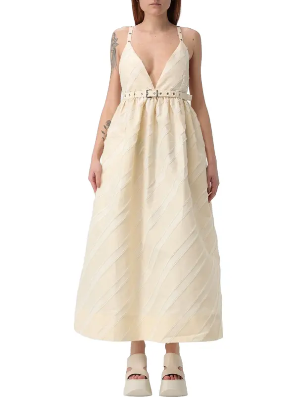 GANNI Midi Dress - Beige