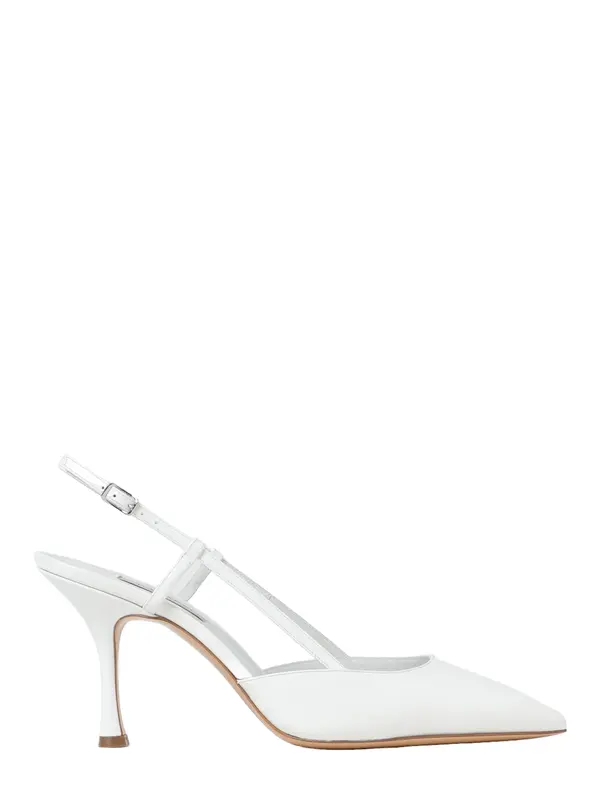 Casadei Pointed Toe Slingback Pumps - White