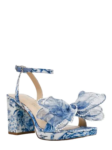 Betsey Johnson Duke Platform Sandals - Blue Floral