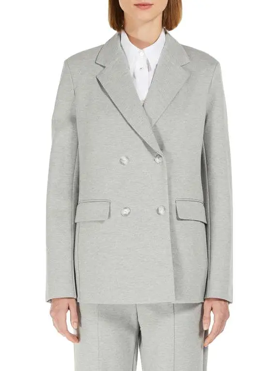 MM BY MAX MARA Mm Marmo Double-breasted Blazer - Light Grey